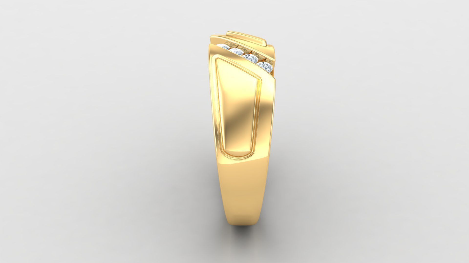 Diamond Man Ring Cad MR 184 3D model 3D printable | CGTrader