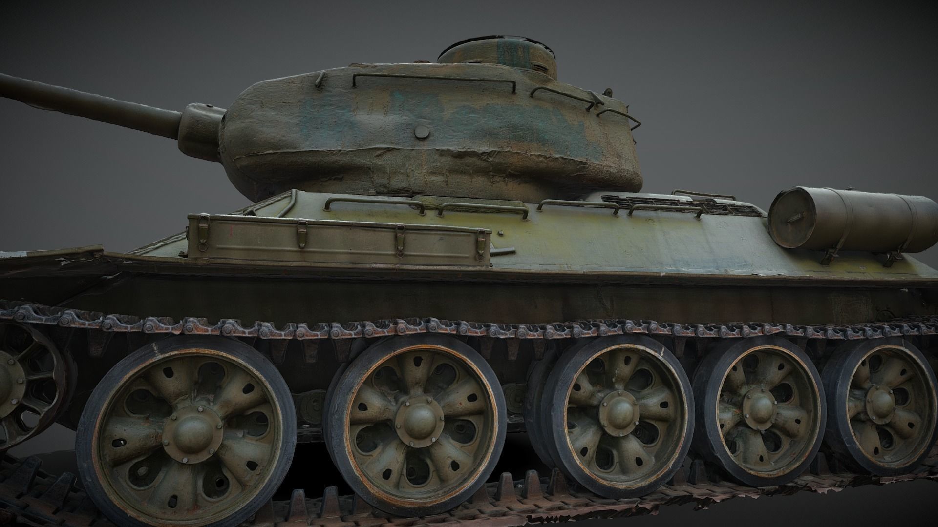Tank T-34-85 Realistic raw scan 3D model | CGTrader