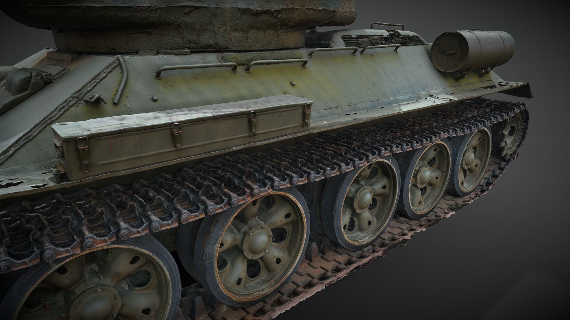 Tank T-34-85 Realistic raw scan 3D model | CGTrader