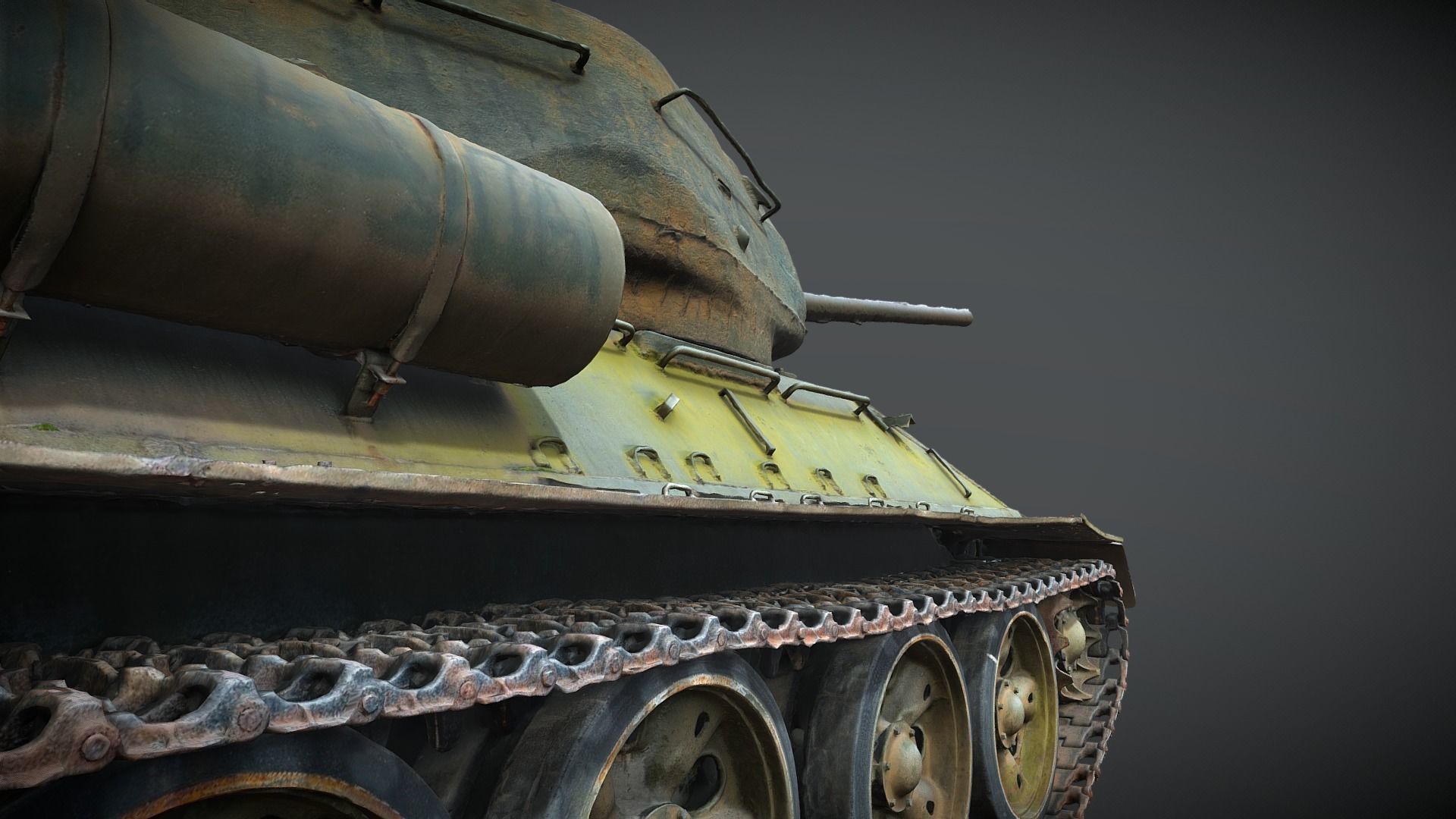 Tank T-34-85 Realistic raw scan 3D model | CGTrader