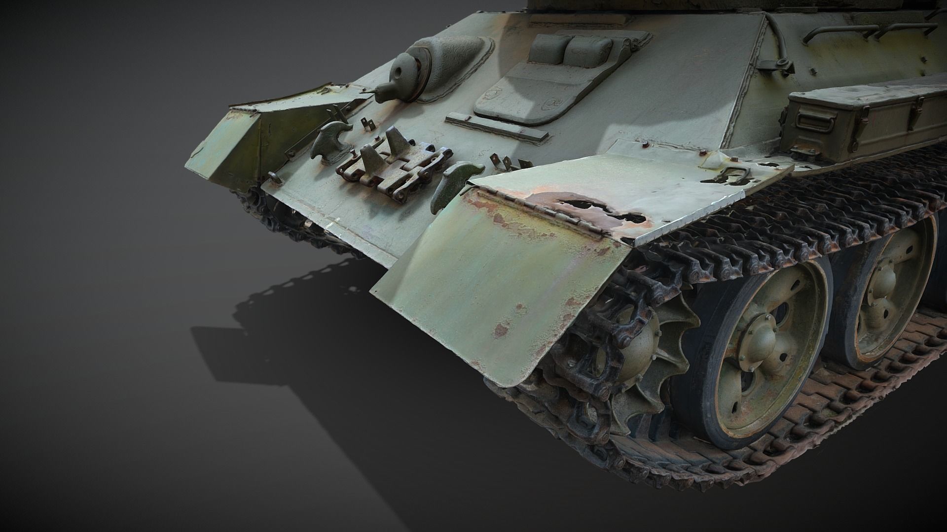 Tank T-34-85 Realistic raw scan 3D model | CGTrader