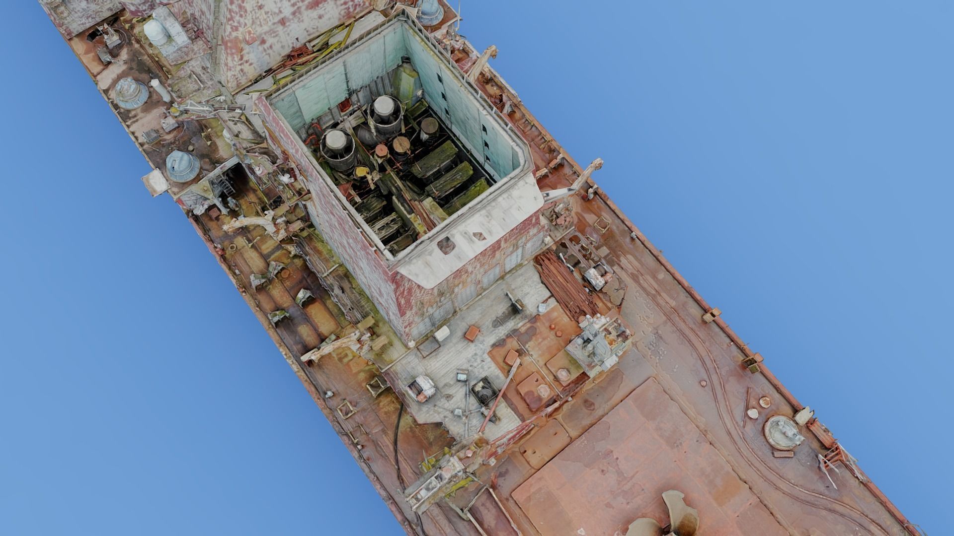 Cruiser Ukraina Ukraine - copy of Moskva Moskow ship - real scan 3D ...