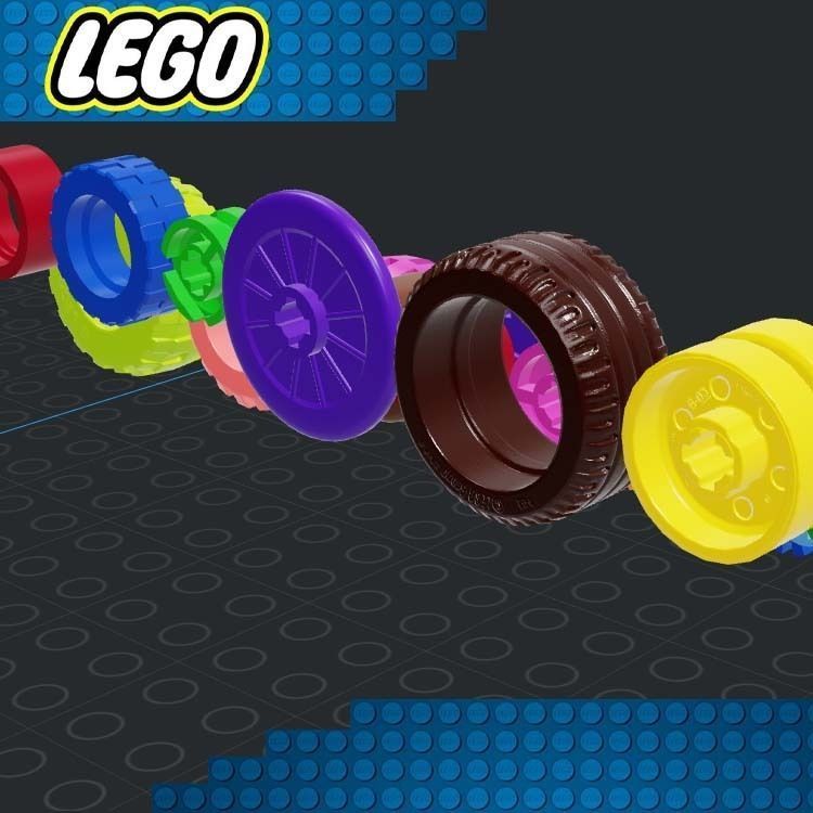 Lego - Tire Wheel 3D model 3D printable | CGTrader