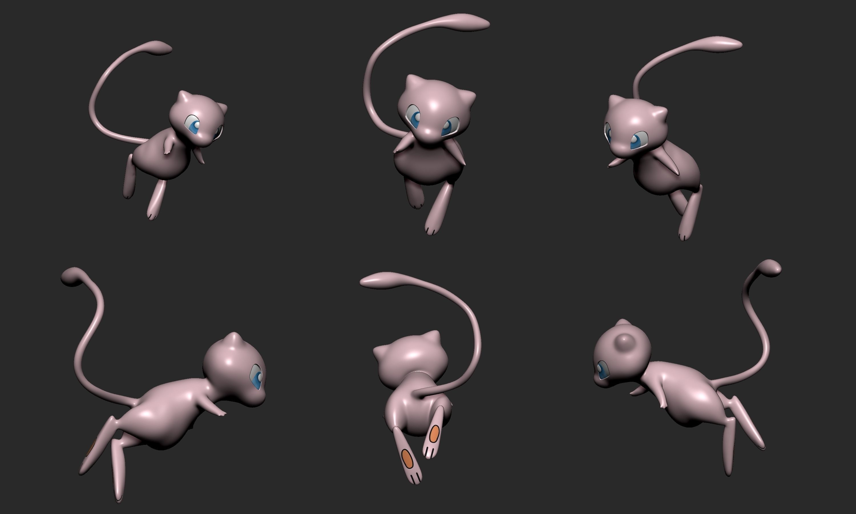 Pokemon - Mew with 2 poses 3D model 3D printable | CGTrader