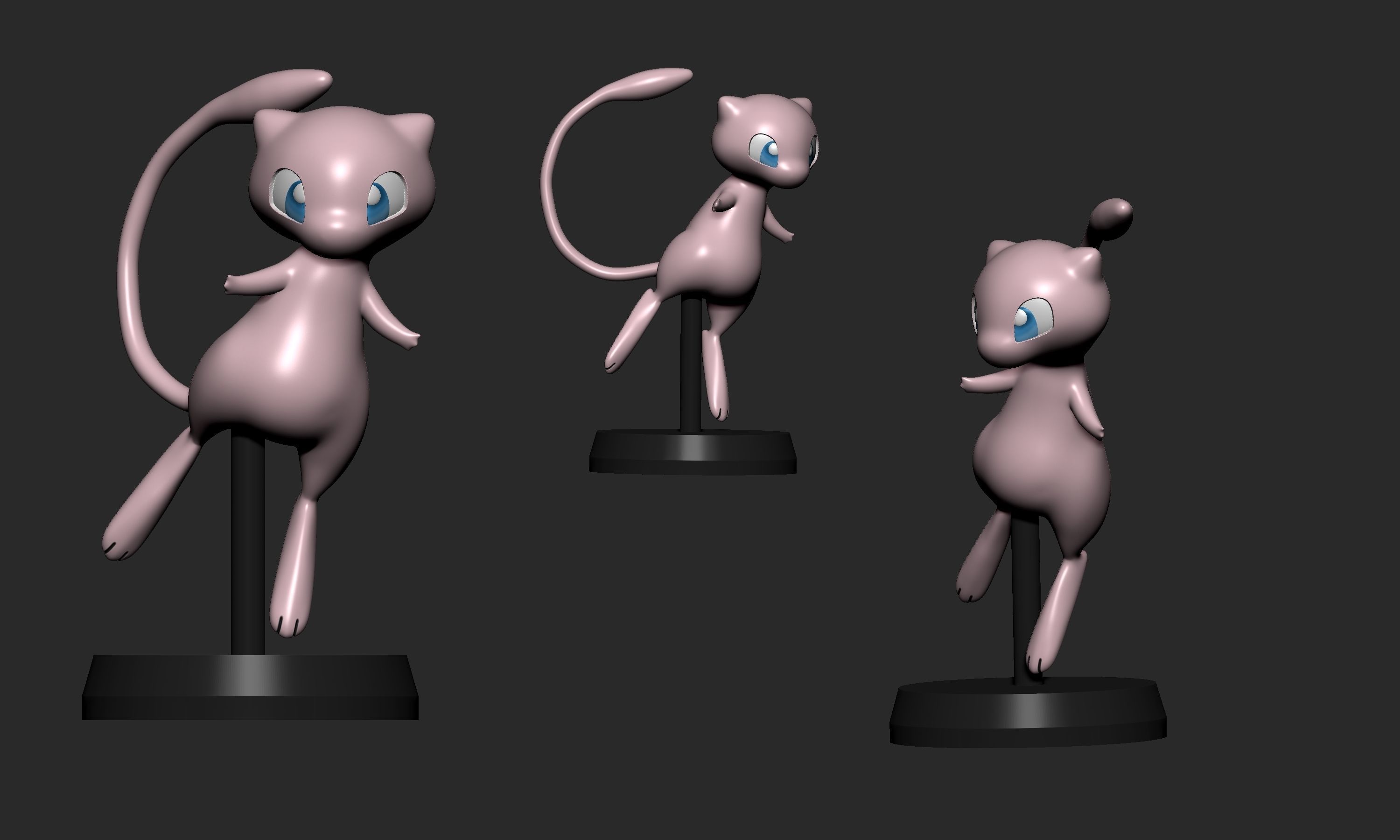 Pokemon - Mew with 2 poses 3D model 3D printable | CGTrader