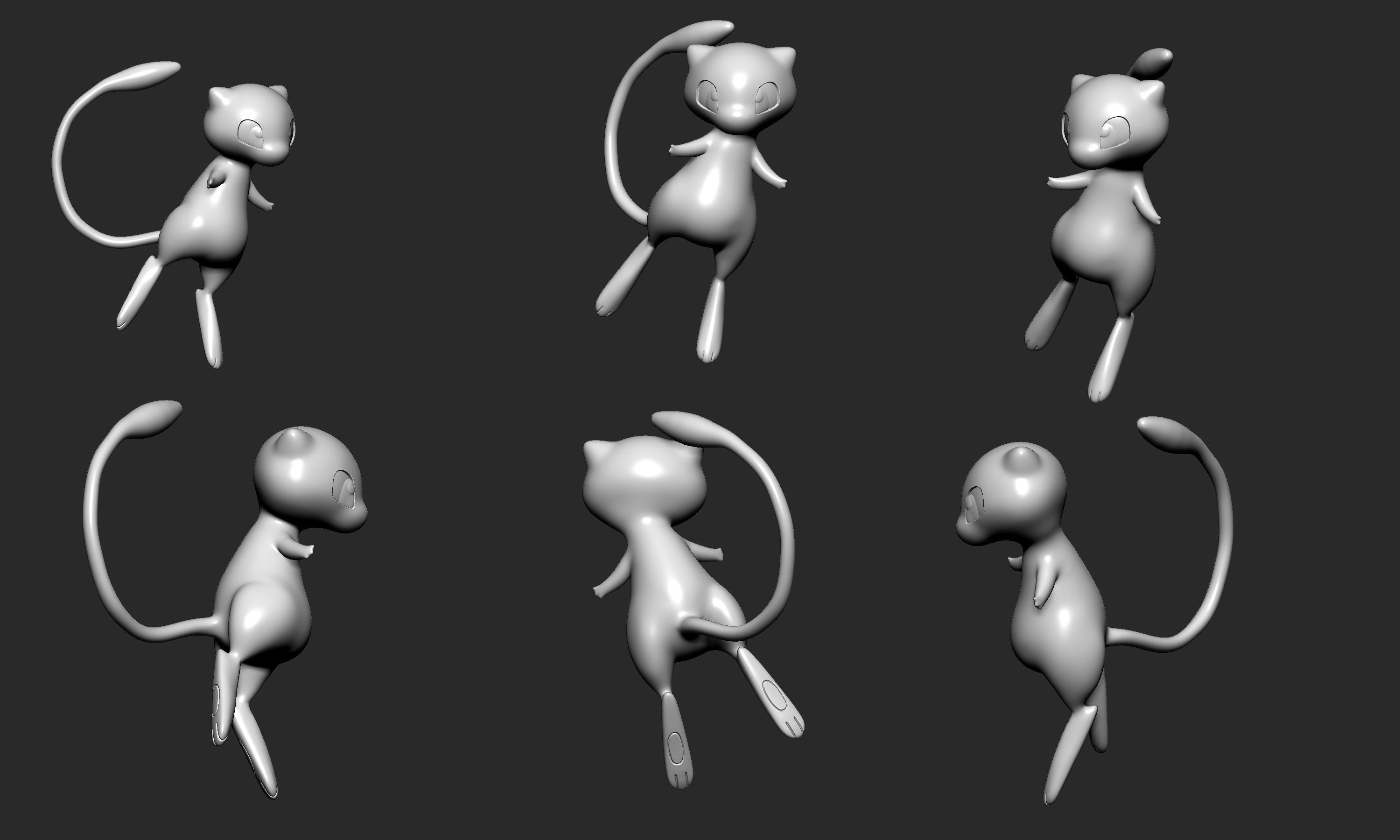 Pokemon - Mew with 2 poses 3D model 3D printable | CGTrader