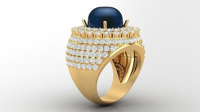 Diamond Man Ring Cad MR 130 3D model 3D printable | CGTrader