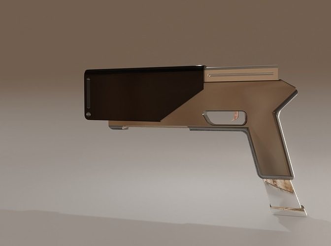 High tech pistol 3D model | CGTrader