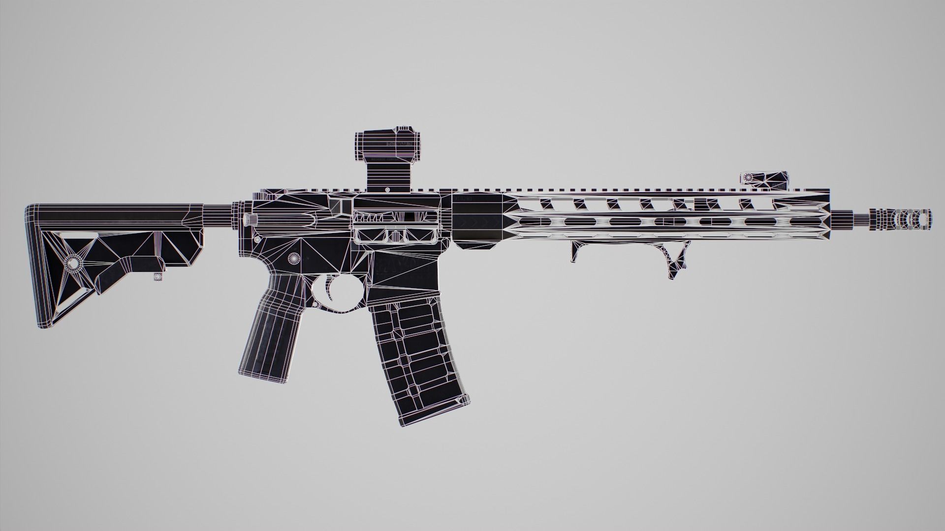 3D model AR-15 Rifle VR / AR / low-poly | CGTrader