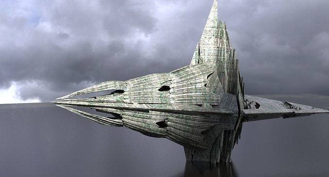 Ancient Ruins Alien Temple Ruins Tower 2 3D model | CGTrader