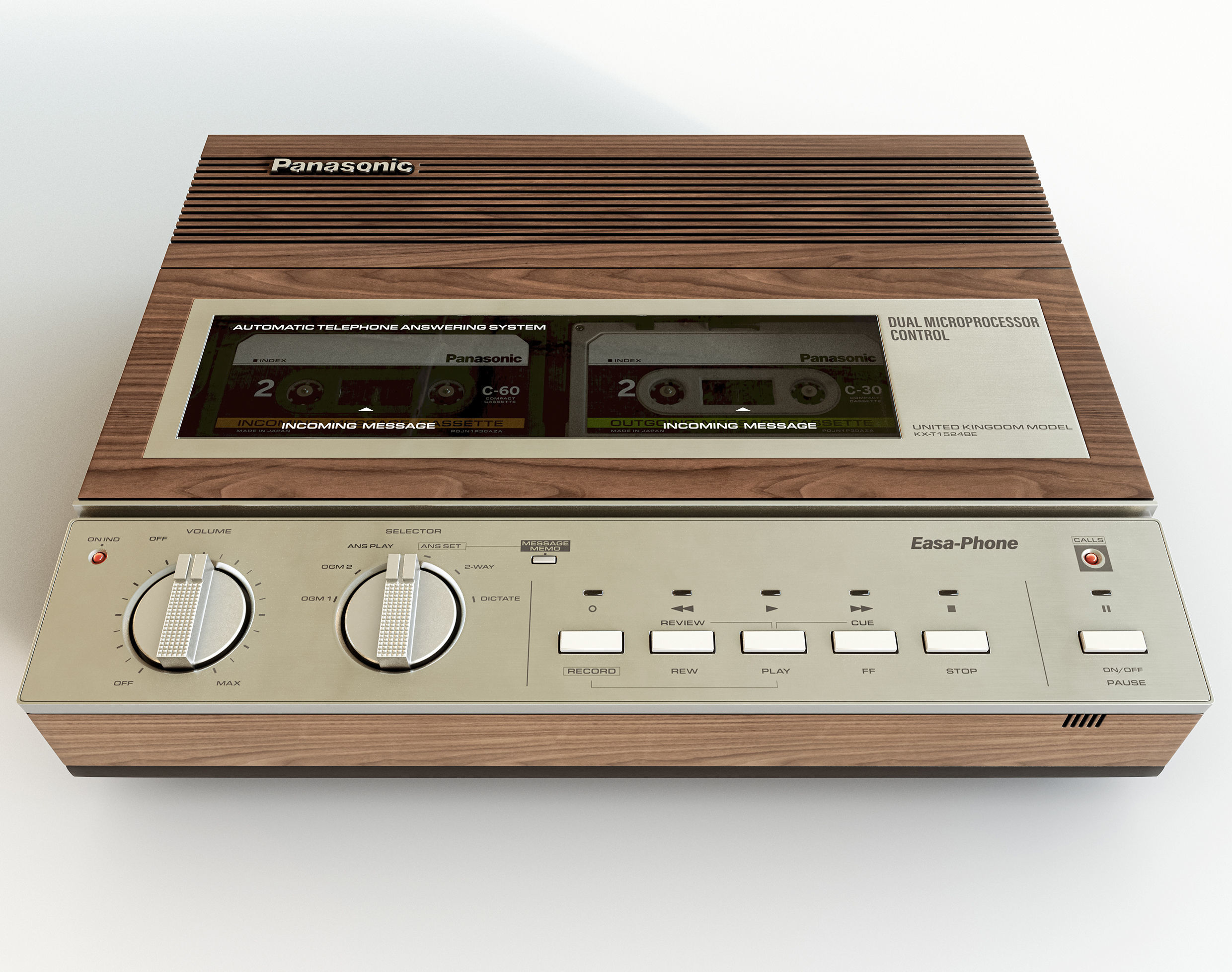 Vintage Panasonic Answering Machine 3D model | CGTrader