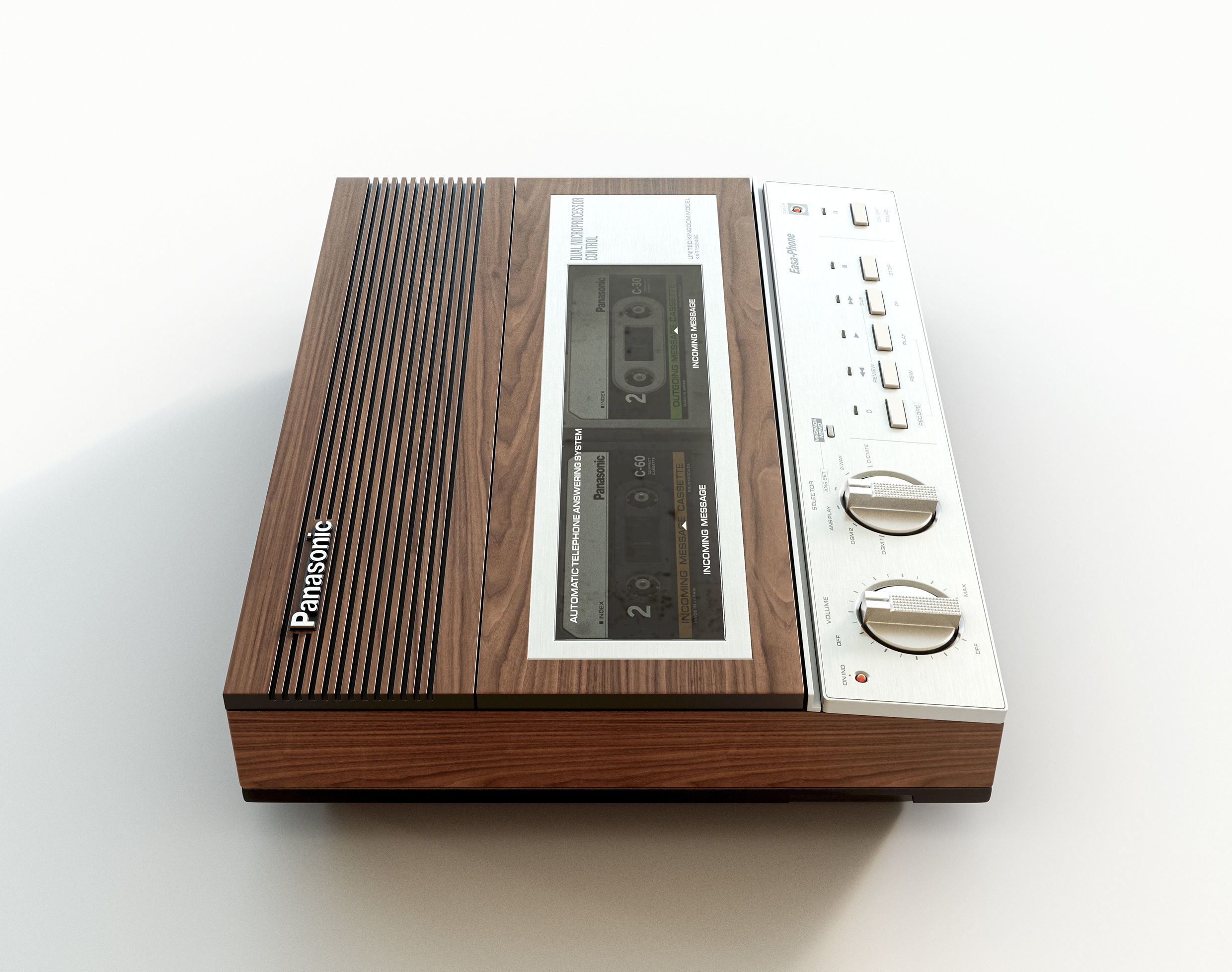 Vintage Panasonic Answering Machine 3D model | CGTrader