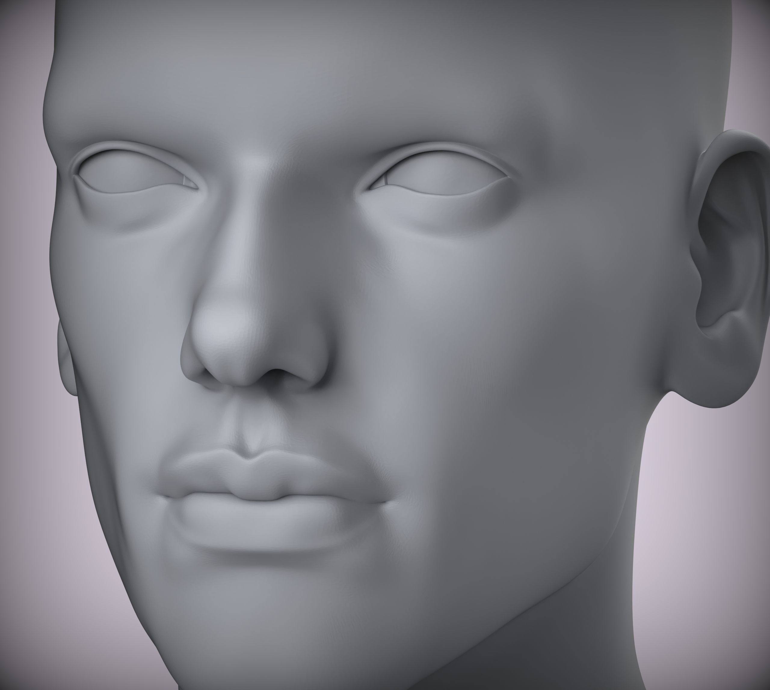 3D model 11 Male Head Sculpt 3D model Low-poly 3D model VR / AR / low ...