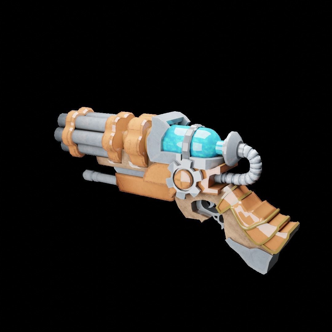 3D model Lowpoly Gun - Two Version Metarial and Realistic Texture VR ...