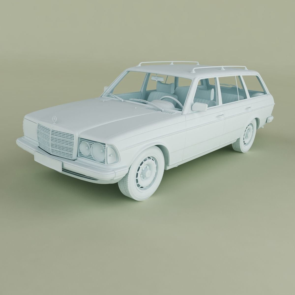 Mercedes-Benz W123 Estate 3D model | CGTrader