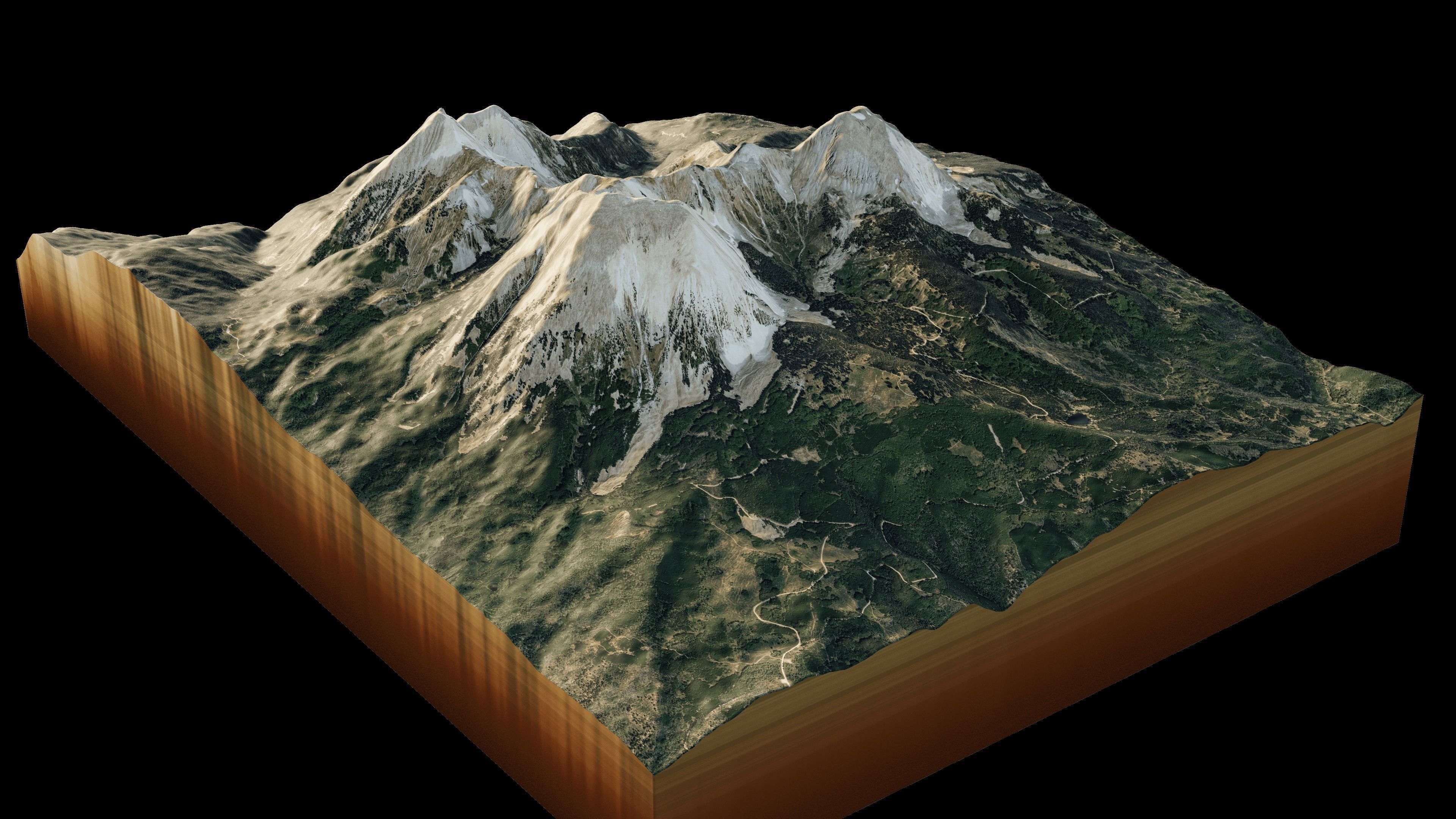 Mount Peale 3d model landscape 3D model | CGTrader