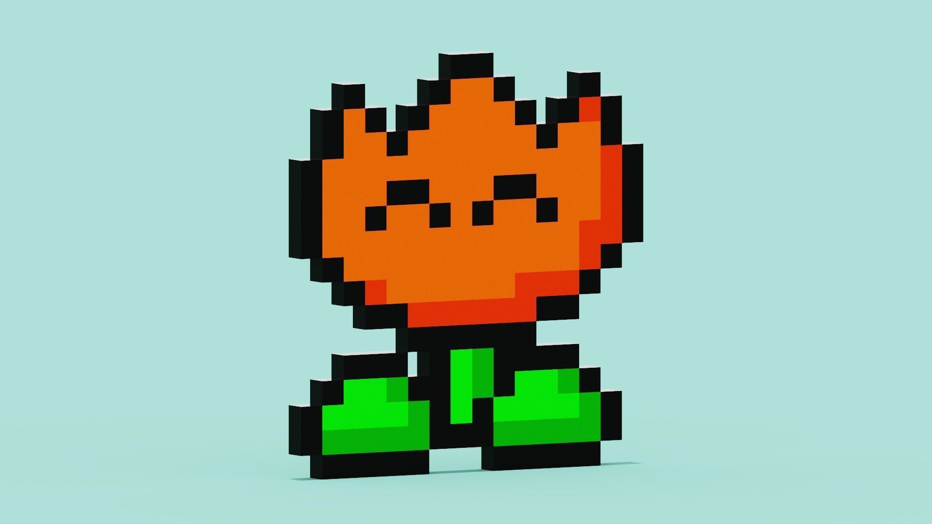 3D model Mario Fire Flower VR / AR / low-poly | CGTrader