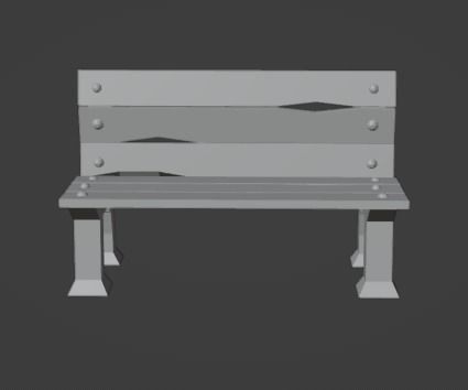 3D model Bench Low Poly VR / AR / low-poly | CGTrader