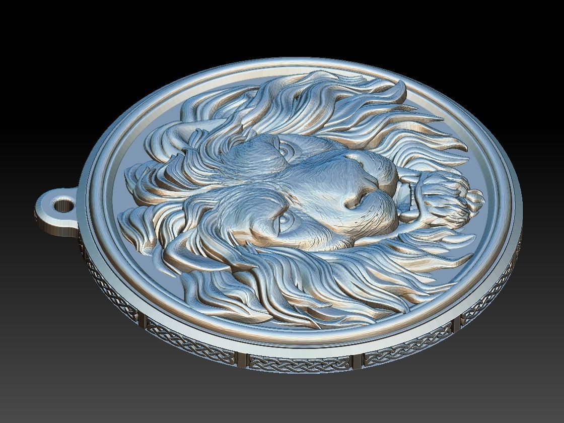 HM Lion Keychain 01 3D model 3D printable | CGTrader