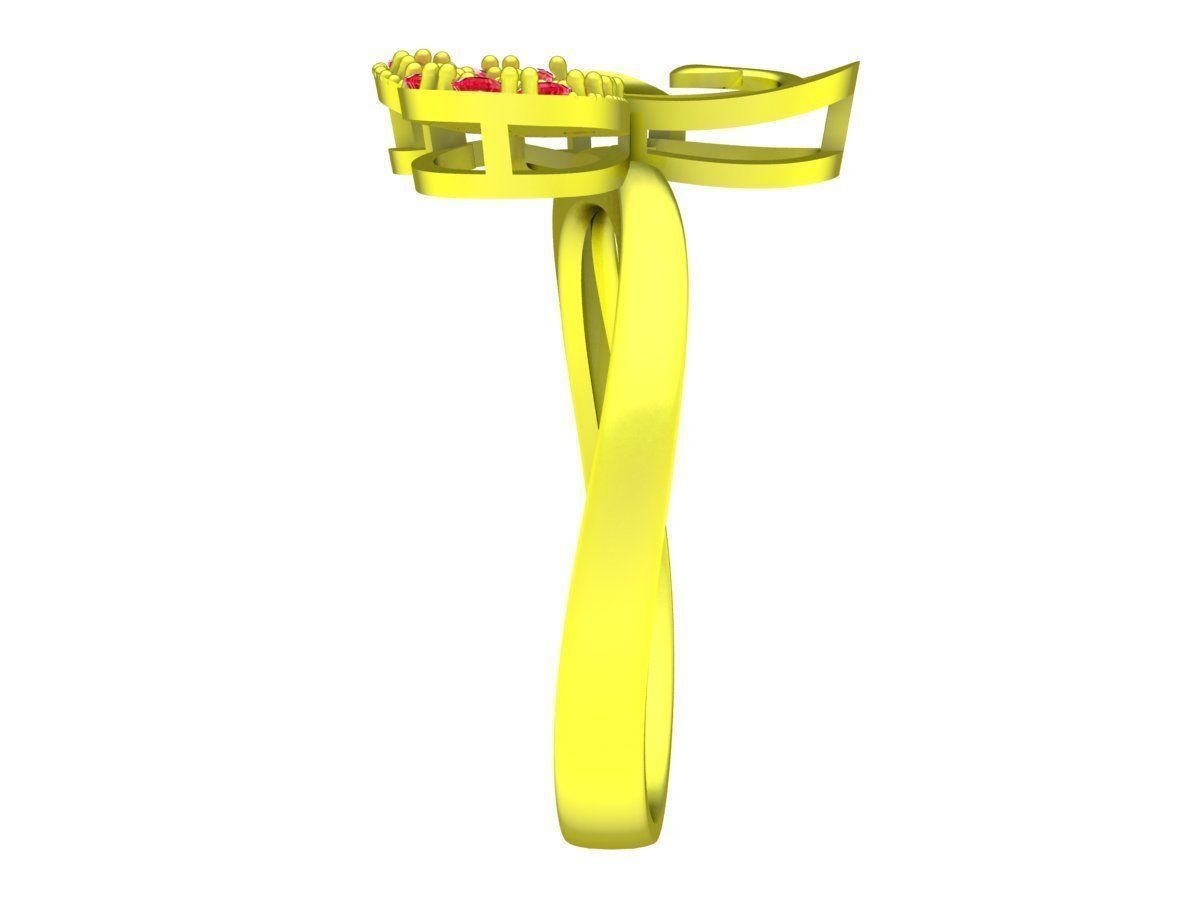 5307 kute diamond butterfly ring for girls 3D model 3D printable | CGTrader