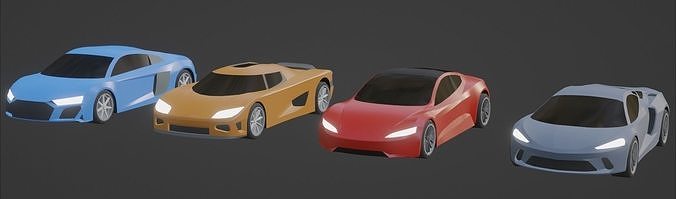 3D model Sports Car Pack VR / AR / low-poly | CGTrader