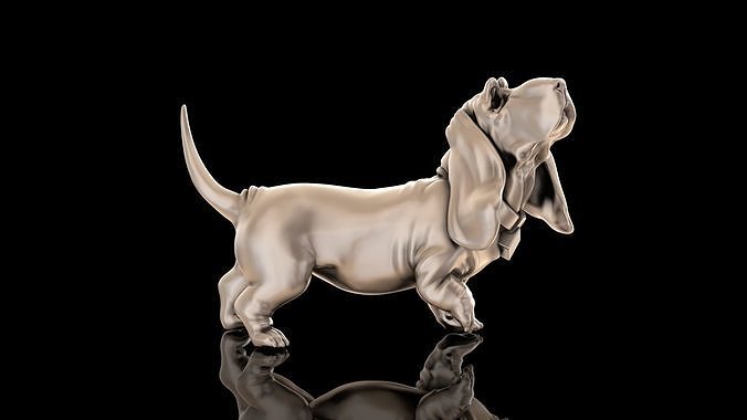 Basset Hound 3d print model 3D model 3D printable | CGTrader