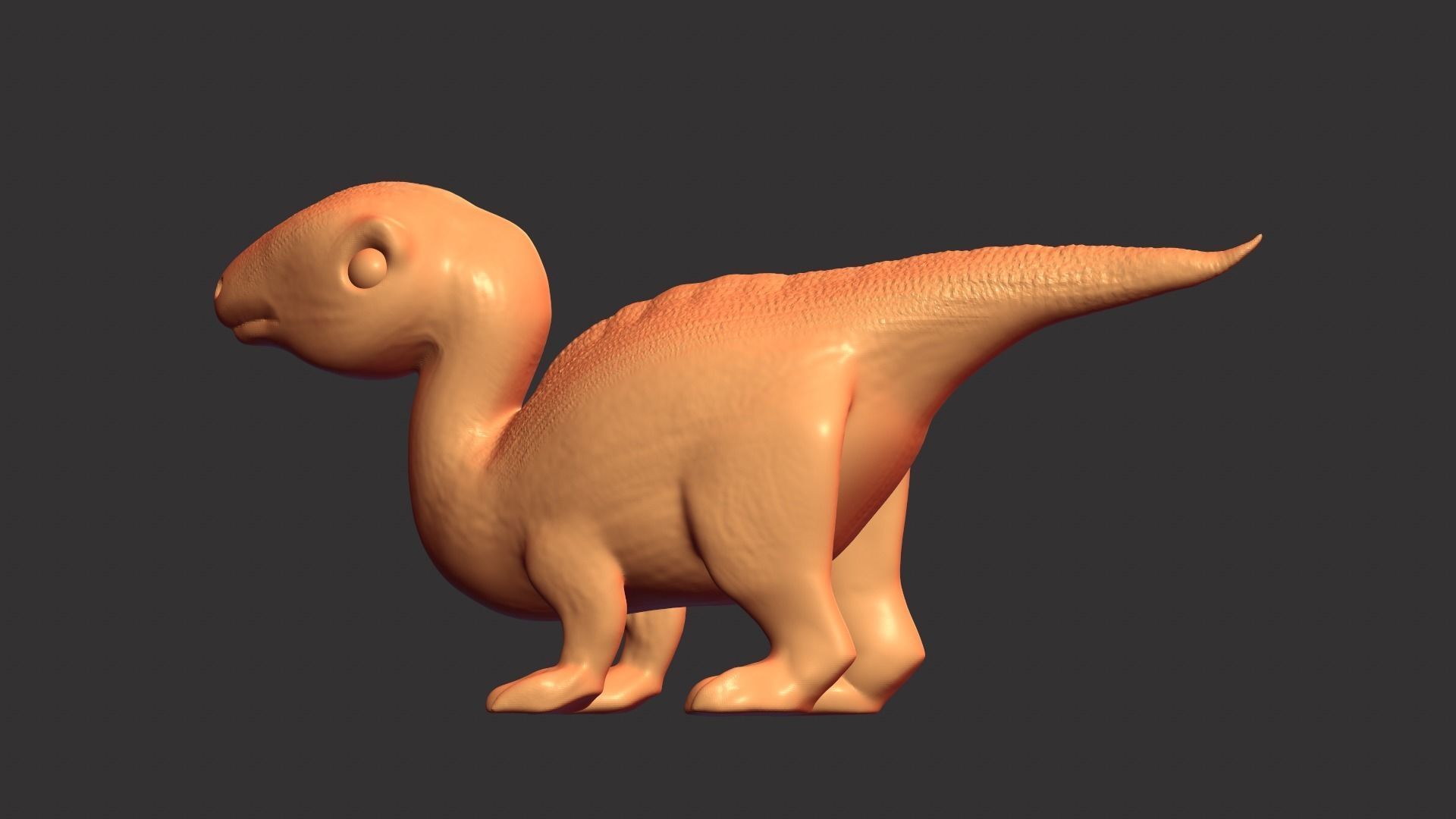 Iguanodon chibi free 3D model 3D printable | CGTrader