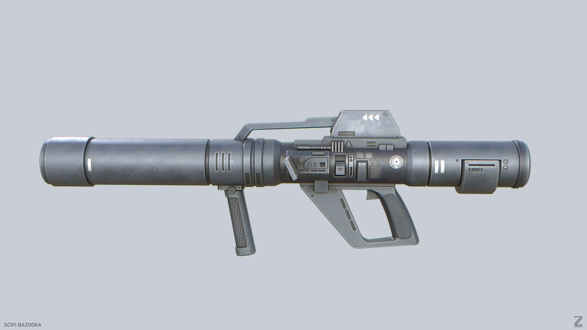 3D model Scifi bazooka VR / AR / low-poly | CGTrader