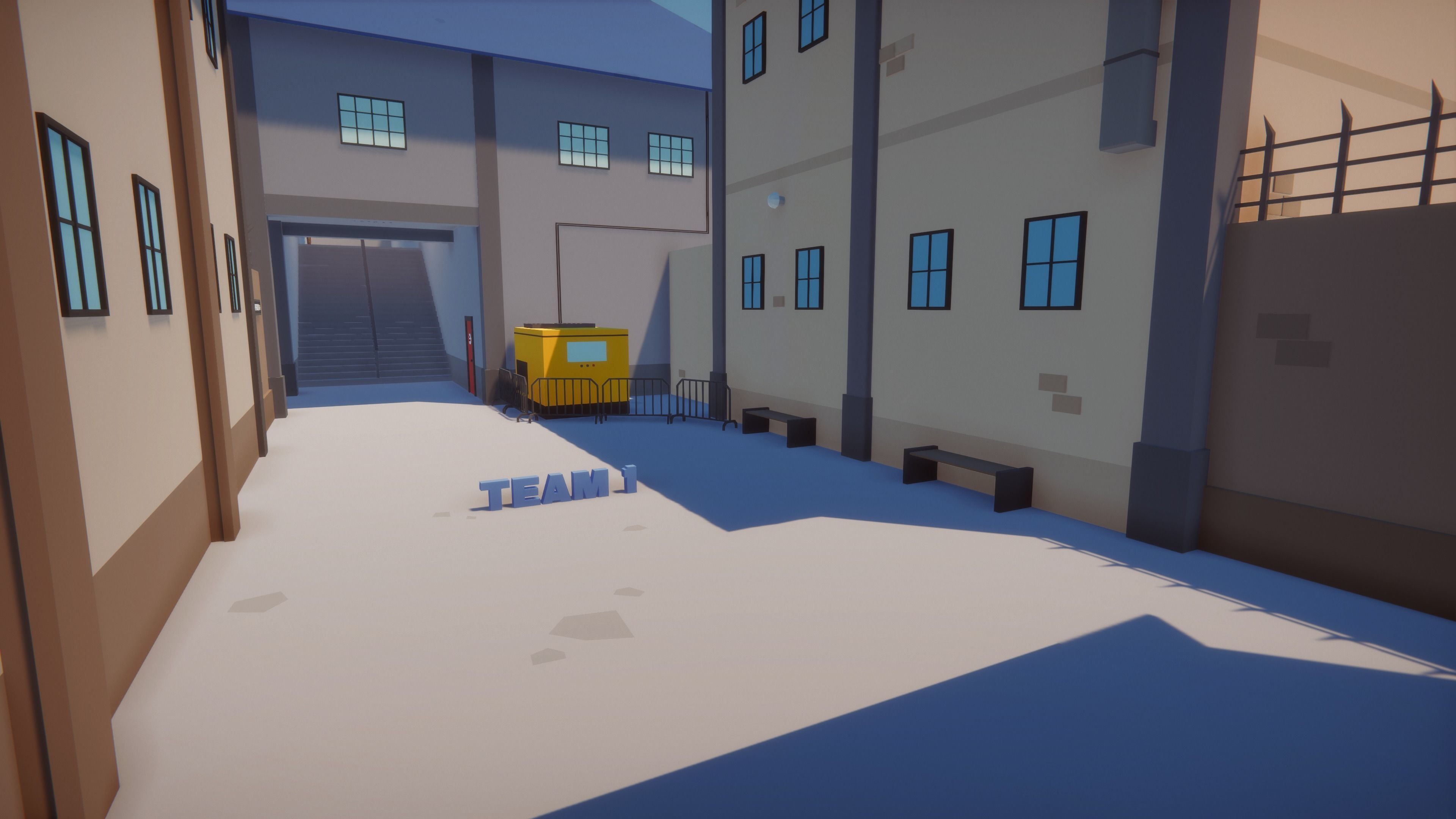 3D model Low Poly FPS Map Vol5 - Railway Station Map with Trains VR ...