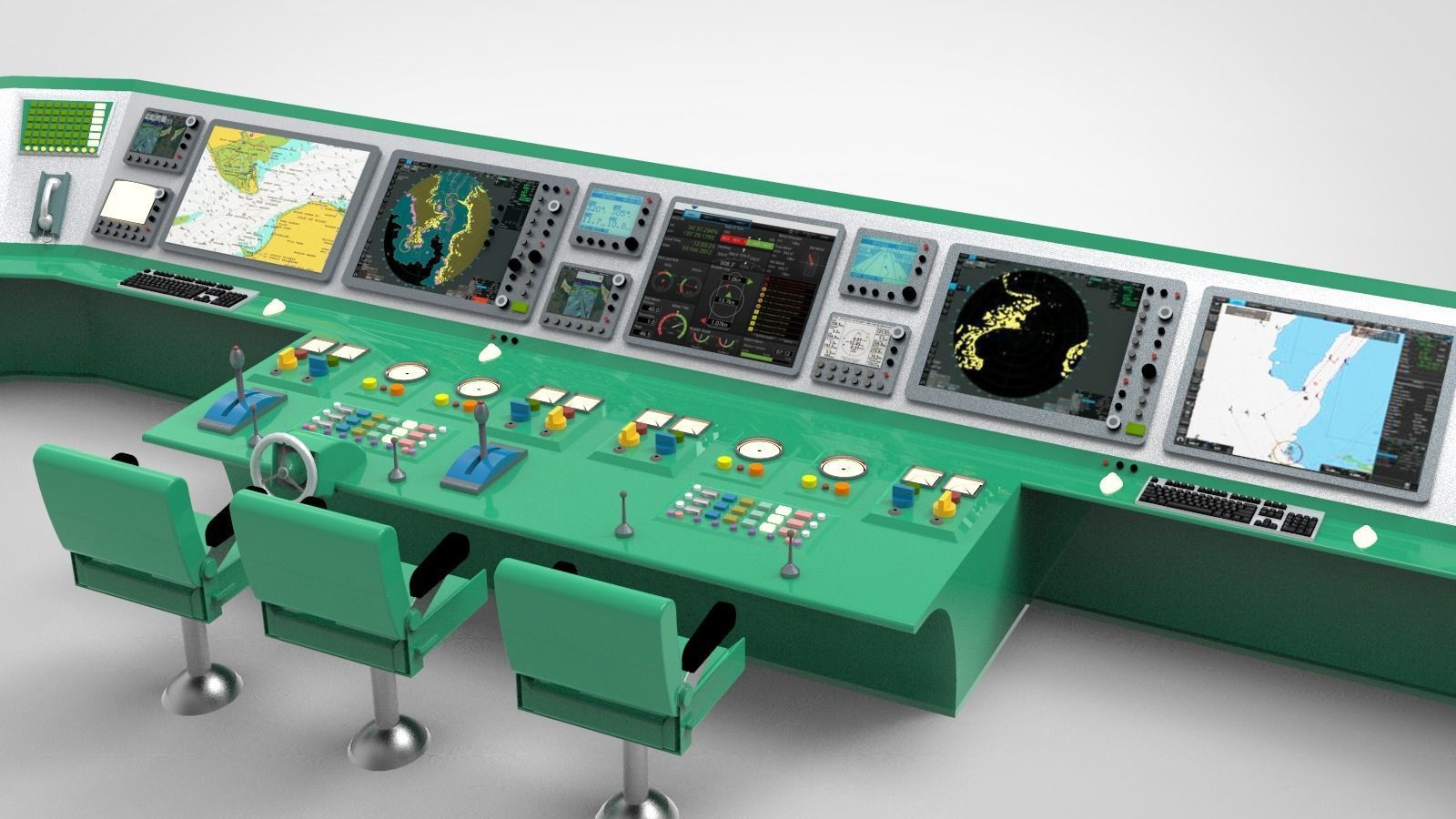 Navigation room ship 3D model | CGTrader