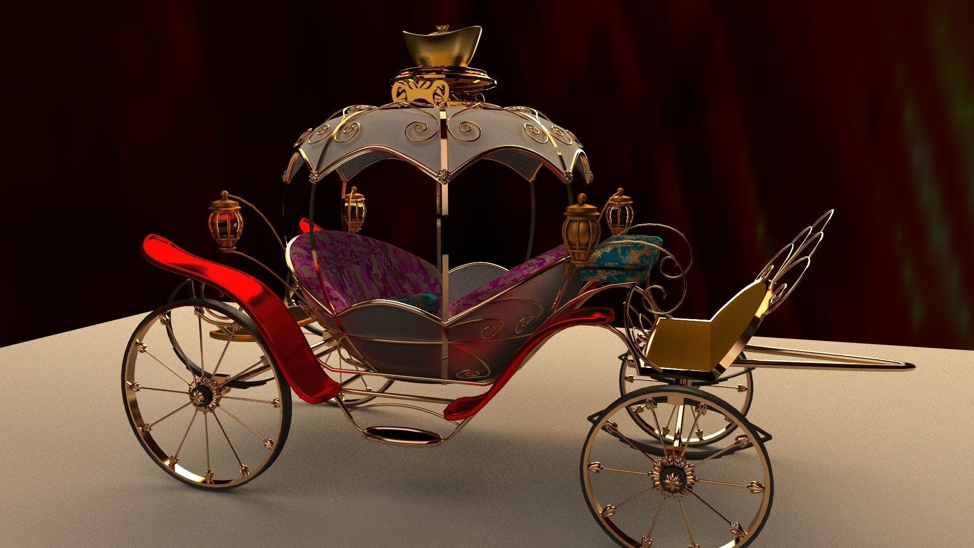 Chinese carriage 3D model | CGTrader