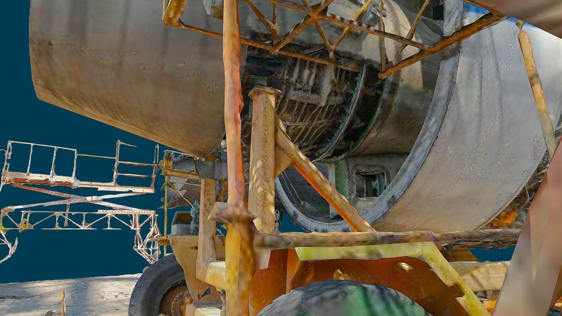 3D model - An-225 Real Mriya destroyed Engine - Ukraine 3D model | CGTrader