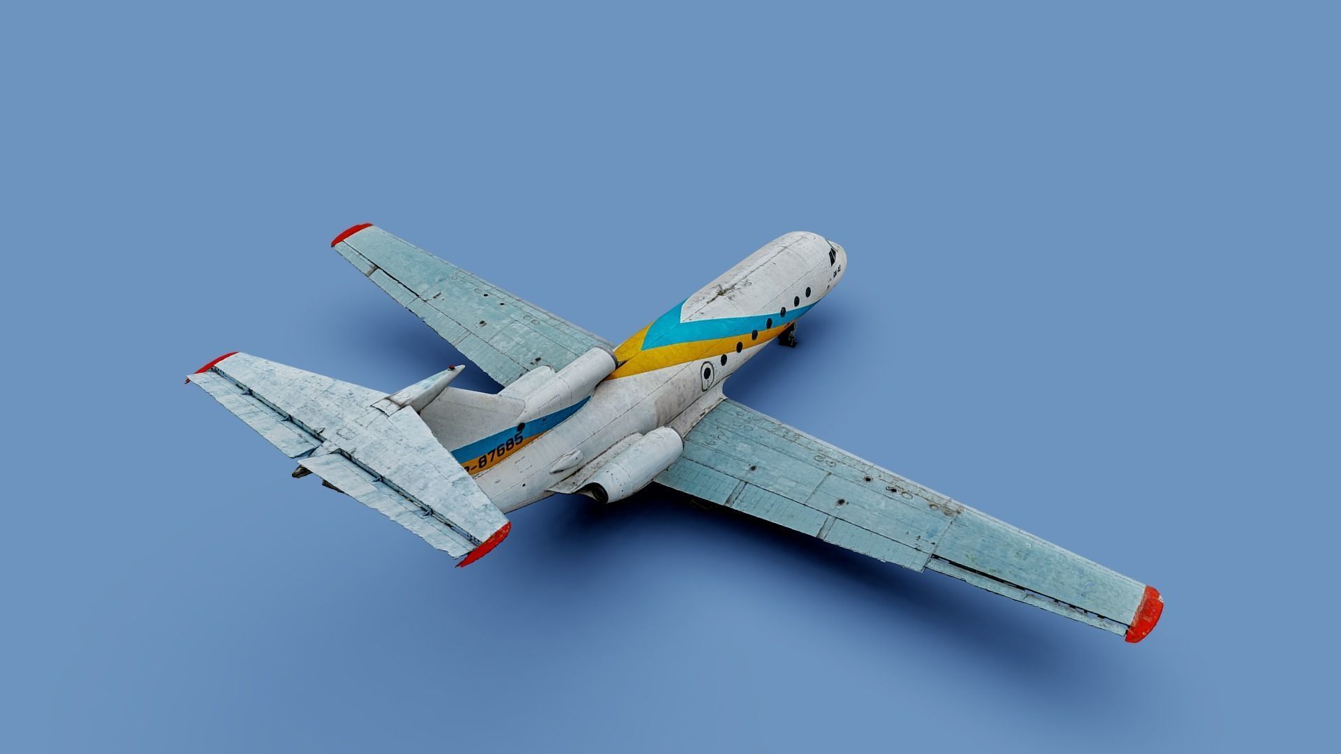 3D model Yakovlev yak 40 airplane Ukraine Antonov photogrammetry 3D ...