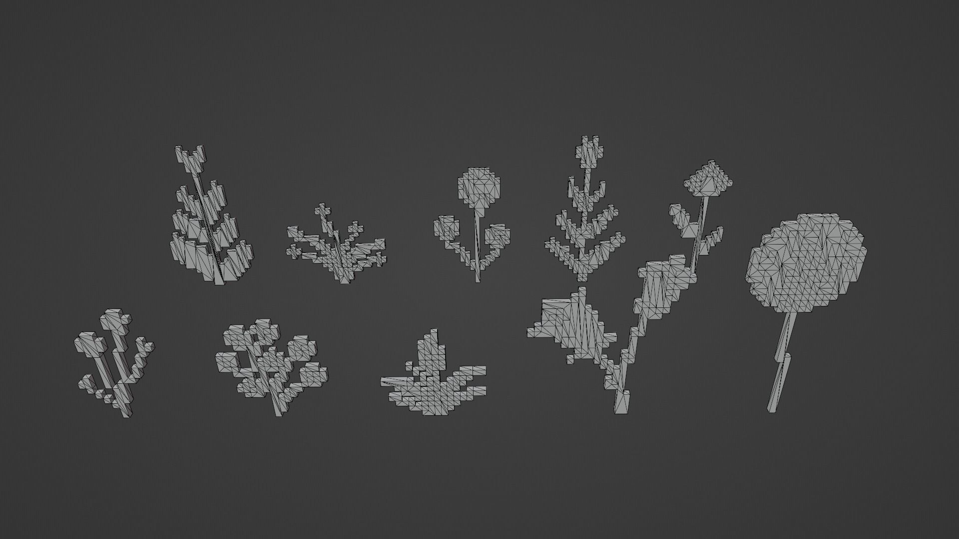 3D model Minecraft Flowers VR / AR / low-poly | CGTrader
