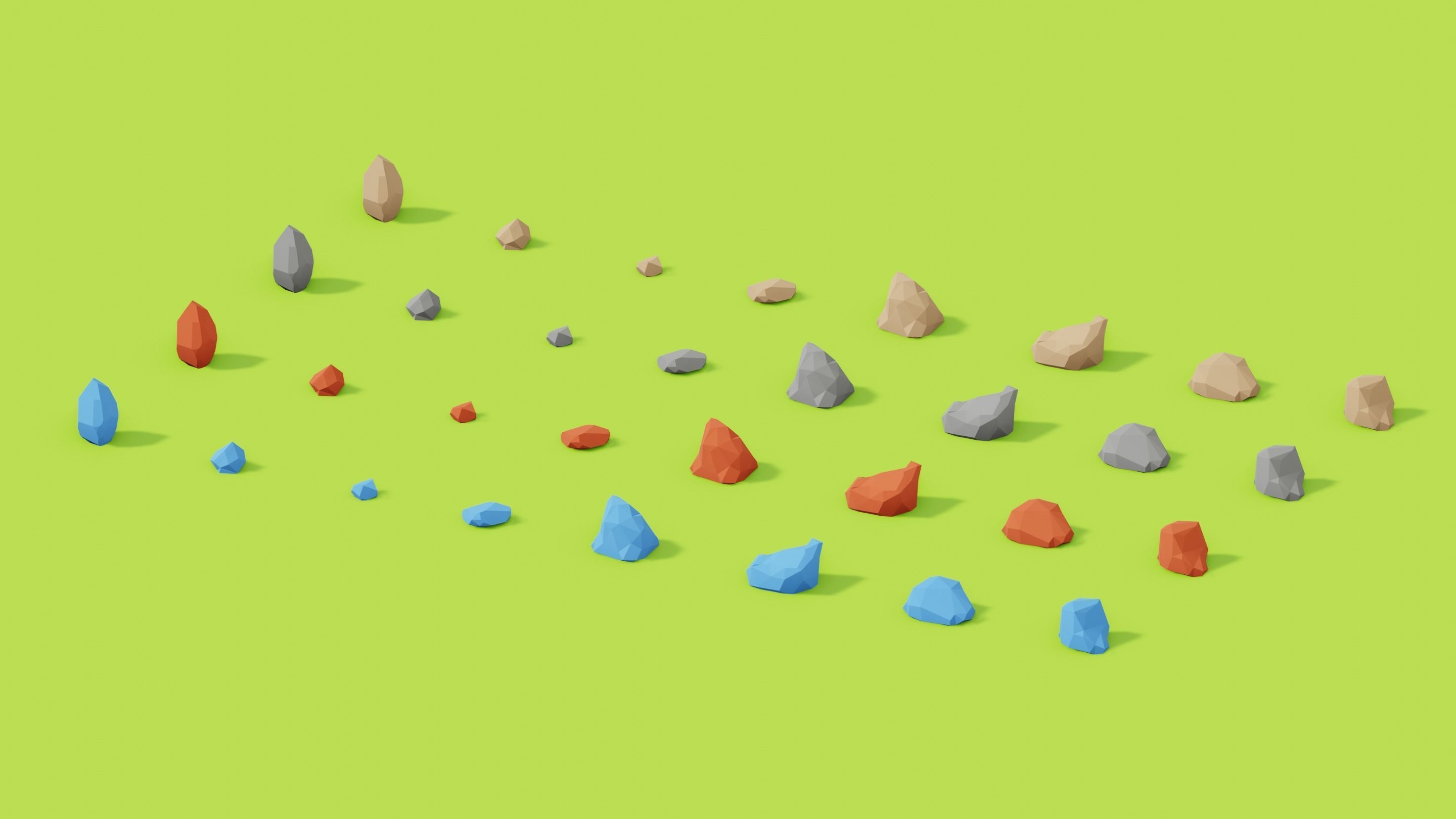 3D model Low Poly Rocks 3D model VR / AR / low-poly | CGTrader