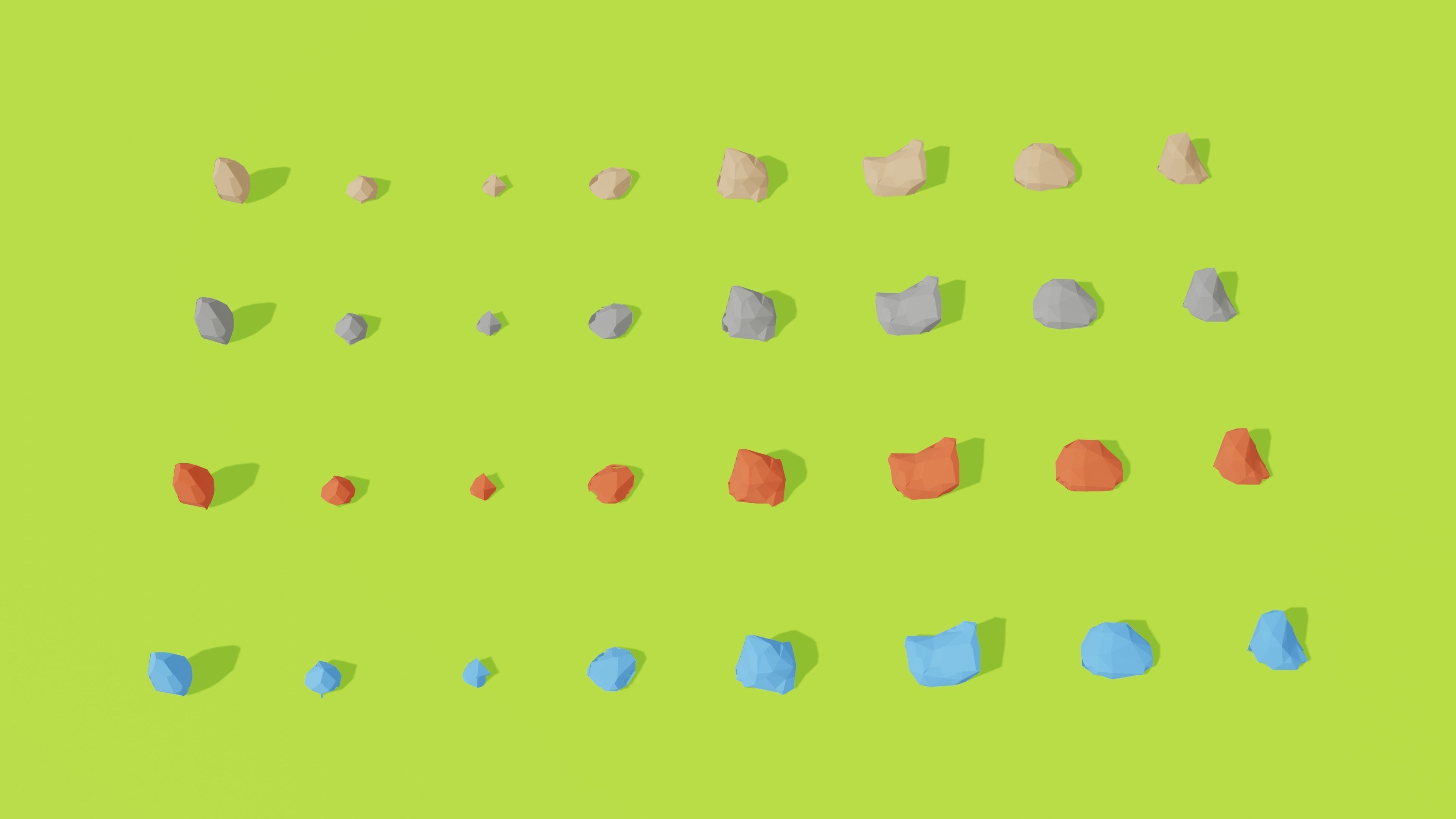 3D model Low Poly Rocks 3D model VR / AR / low-poly | CGTrader