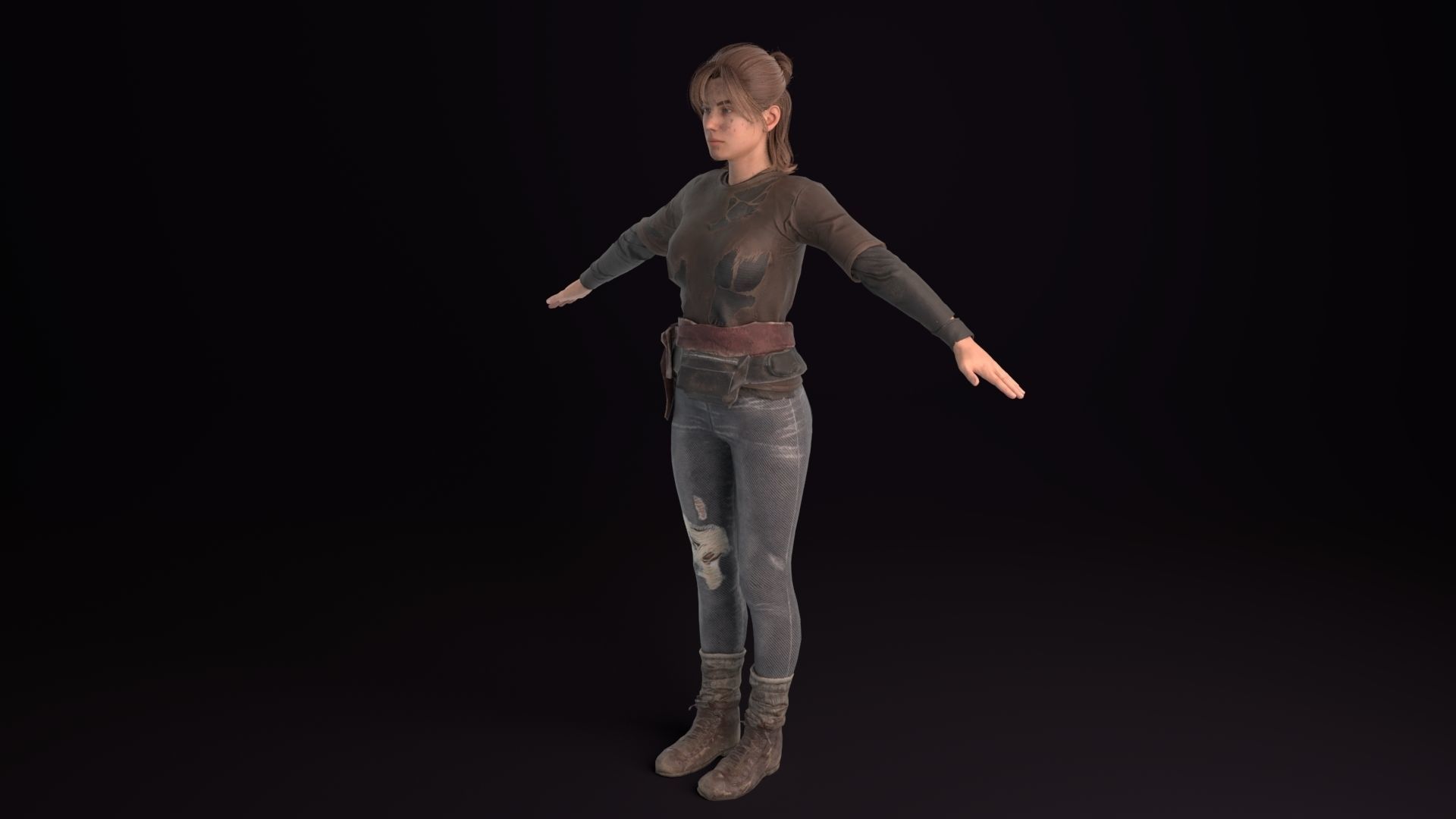 3D model Apocalypse Female Rigged VR / AR / low-poly | CGTrader