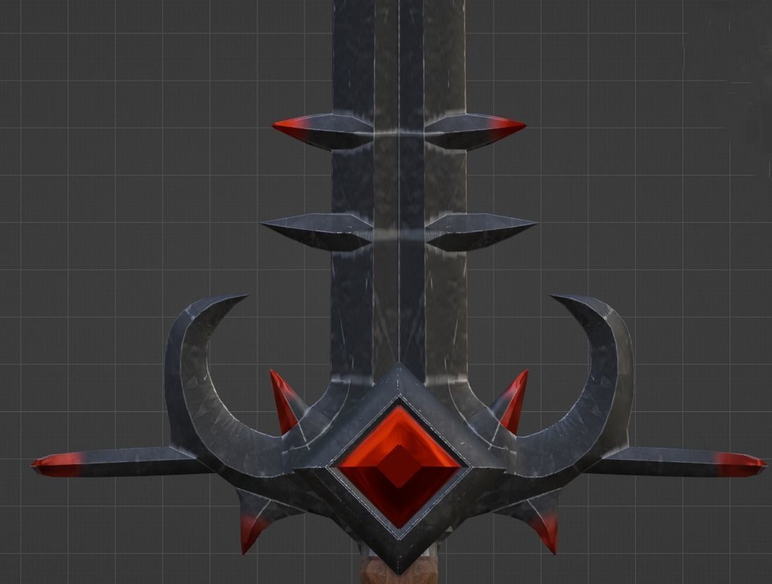 Hell Sword 3D model animated rigged | CGTrader