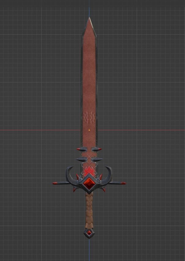 Hell Sword 3D model animated rigged | CGTrader
