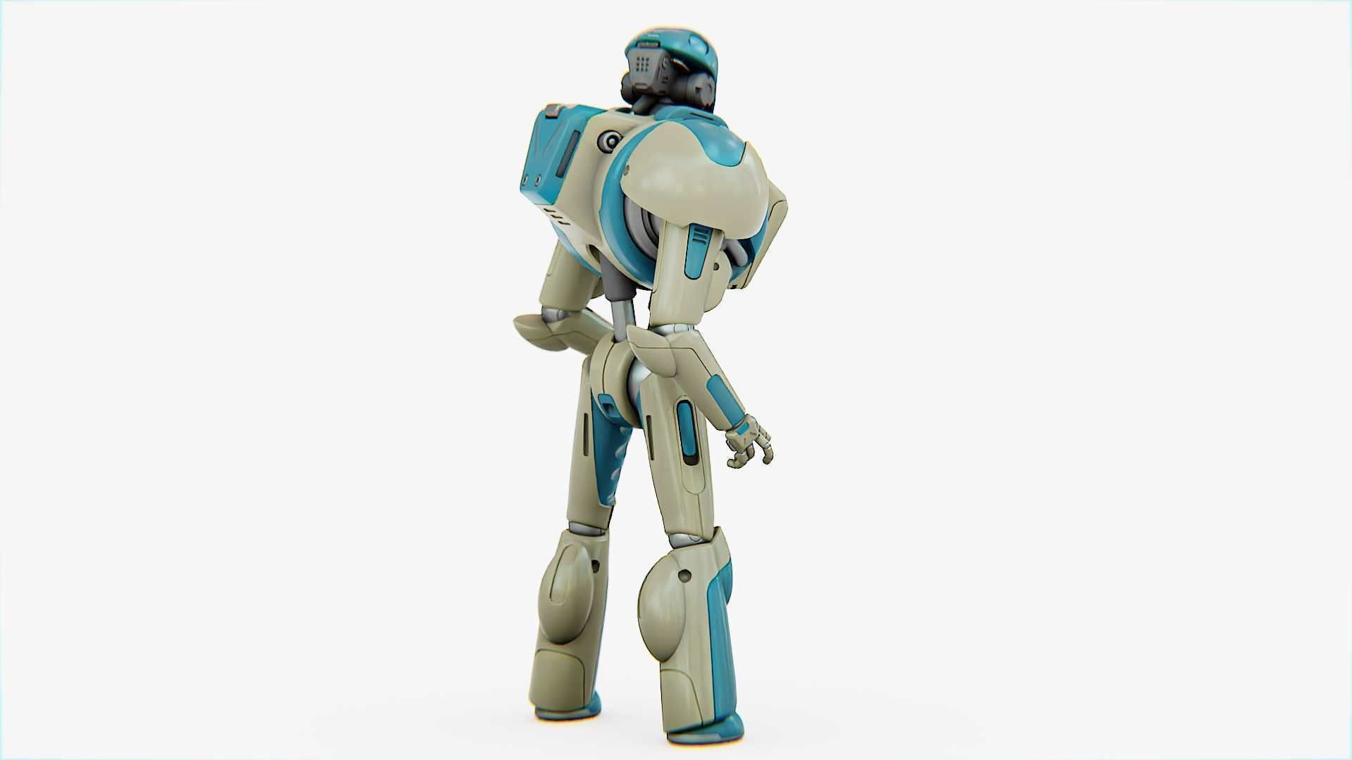 ANDROID MECHA-B RIGGED 3D model rigged | CGTrader