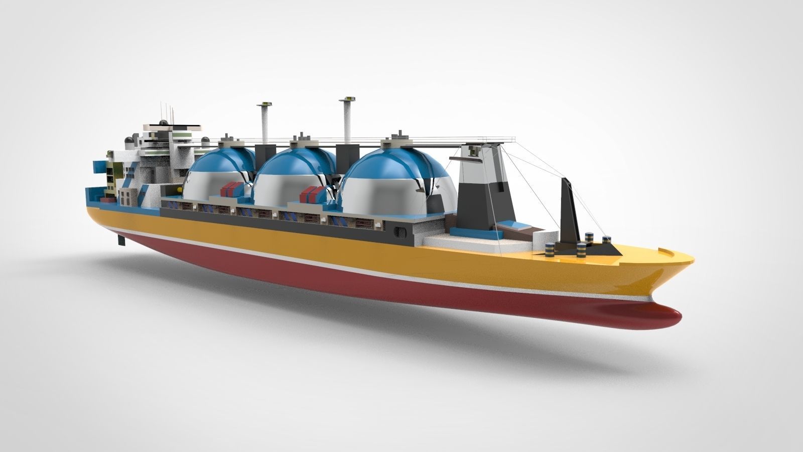 LNG Carrier tangker ship 3D model | CGTrader