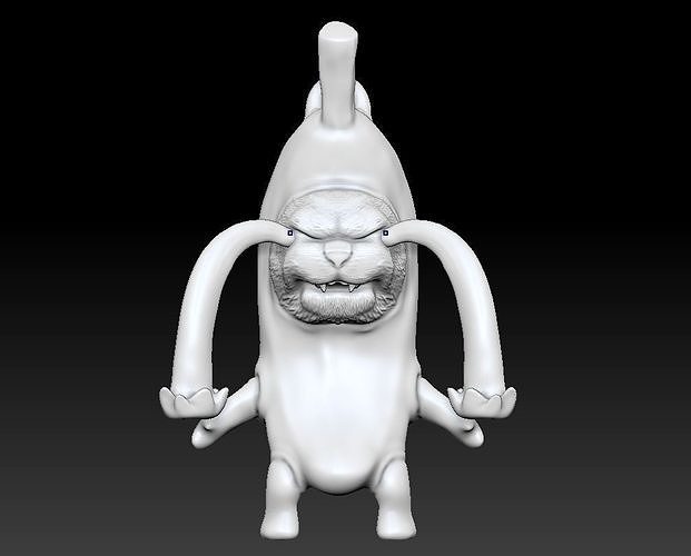 Banana Cat Cry Expression Key Chain Key ring 3D Printable 3D model 3D ...