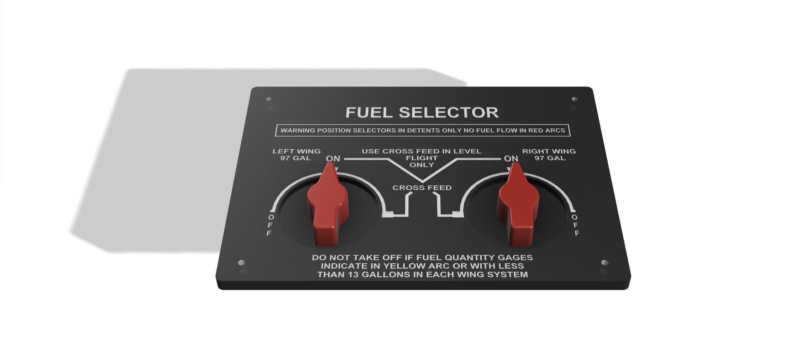 Beechcraft Baron B58 Fuel Selector 3D Print Model 3D model 3D printable ...