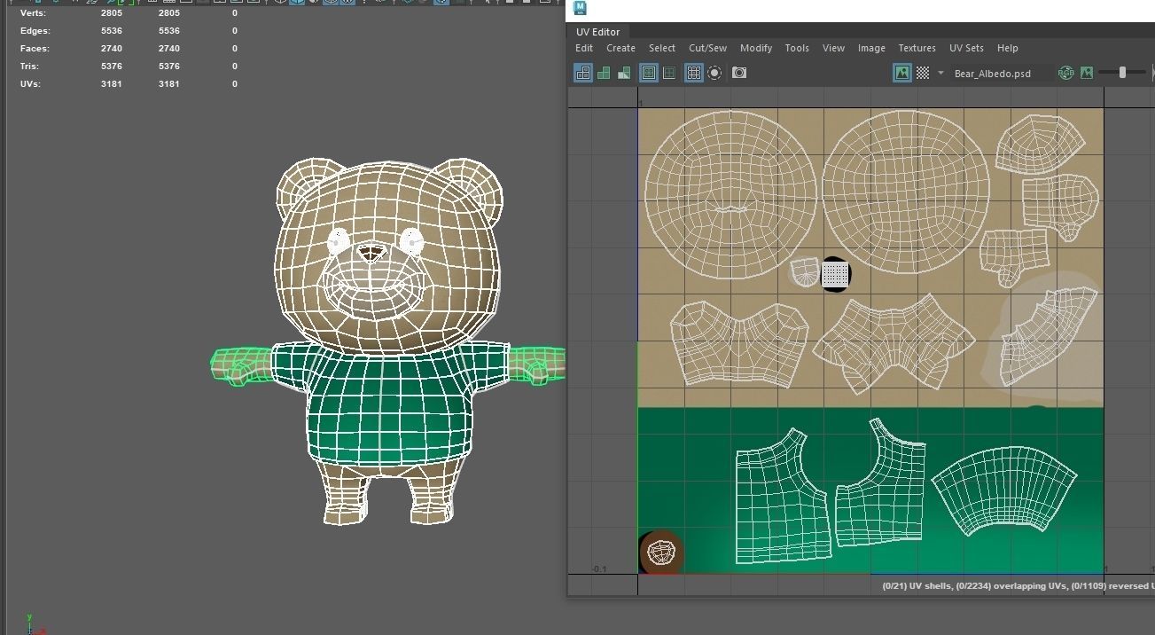 3D model Bear 02 - SD Character Ready Animation-Game VR VR / AR / low ...