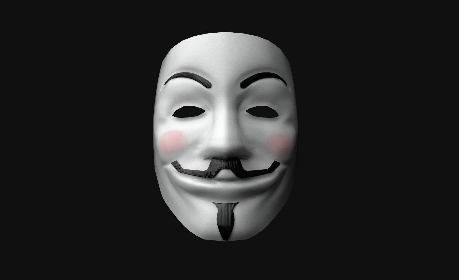 V for Vendetta - Guy Fawkes - Anonymous Mask free VR / AR / low-poly 3D ...