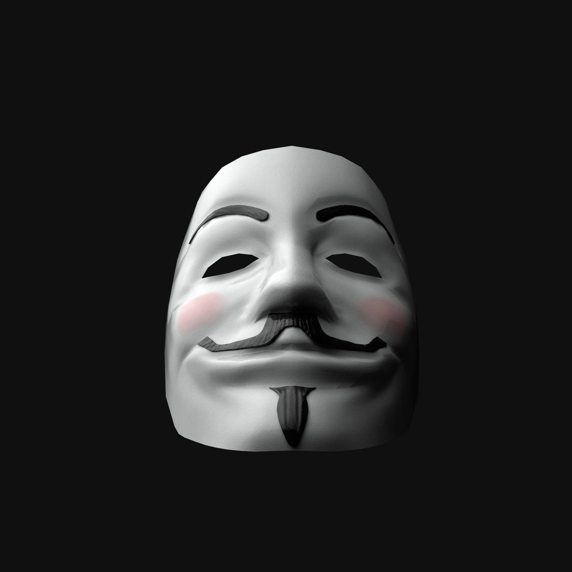 V for Vendetta - Guy Fawkes - Anonymous Mask free VR / AR / low-poly 3D ...