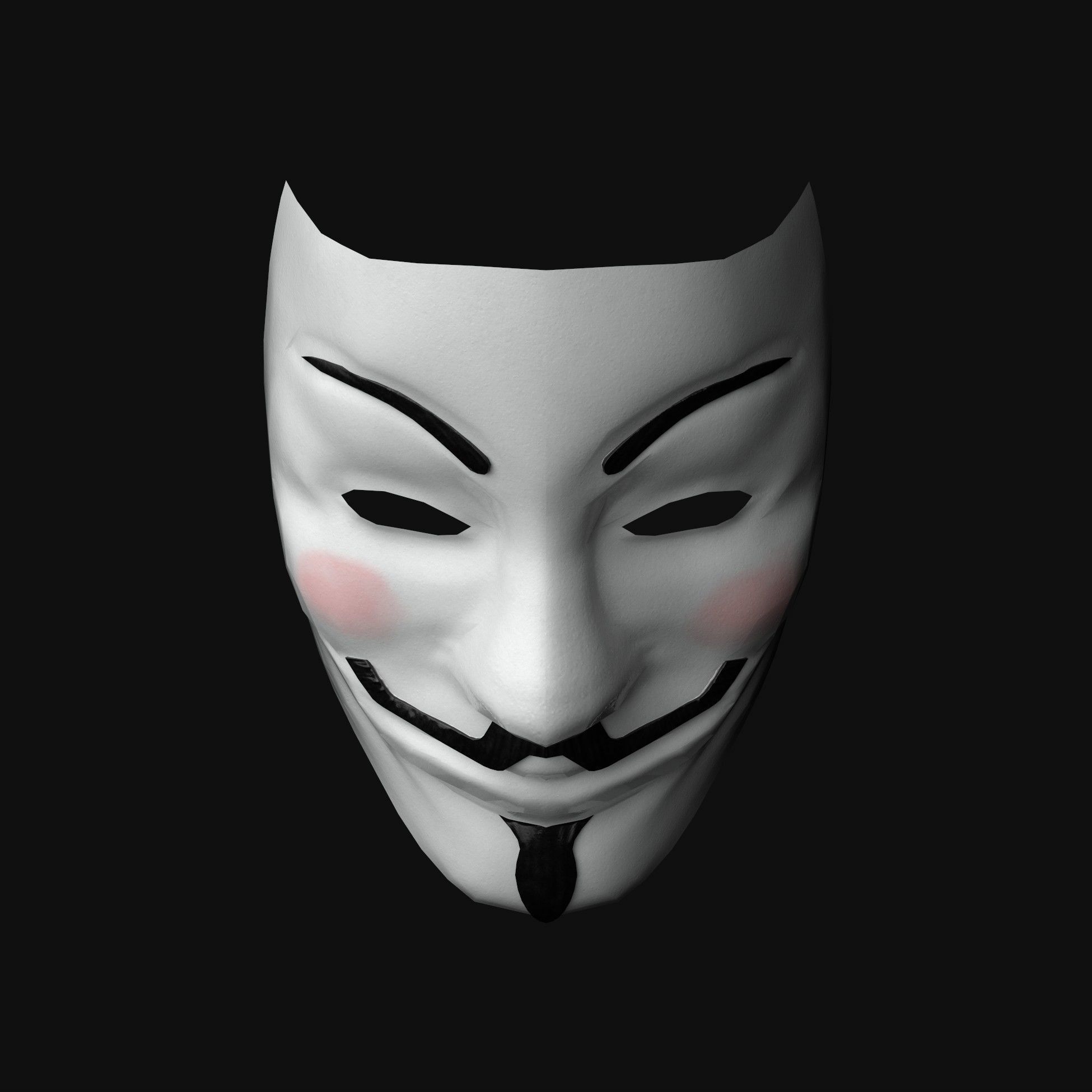 V for Vendetta - Guy Fawkes - Anonymous Mask free VR / AR / low-poly 3D ...