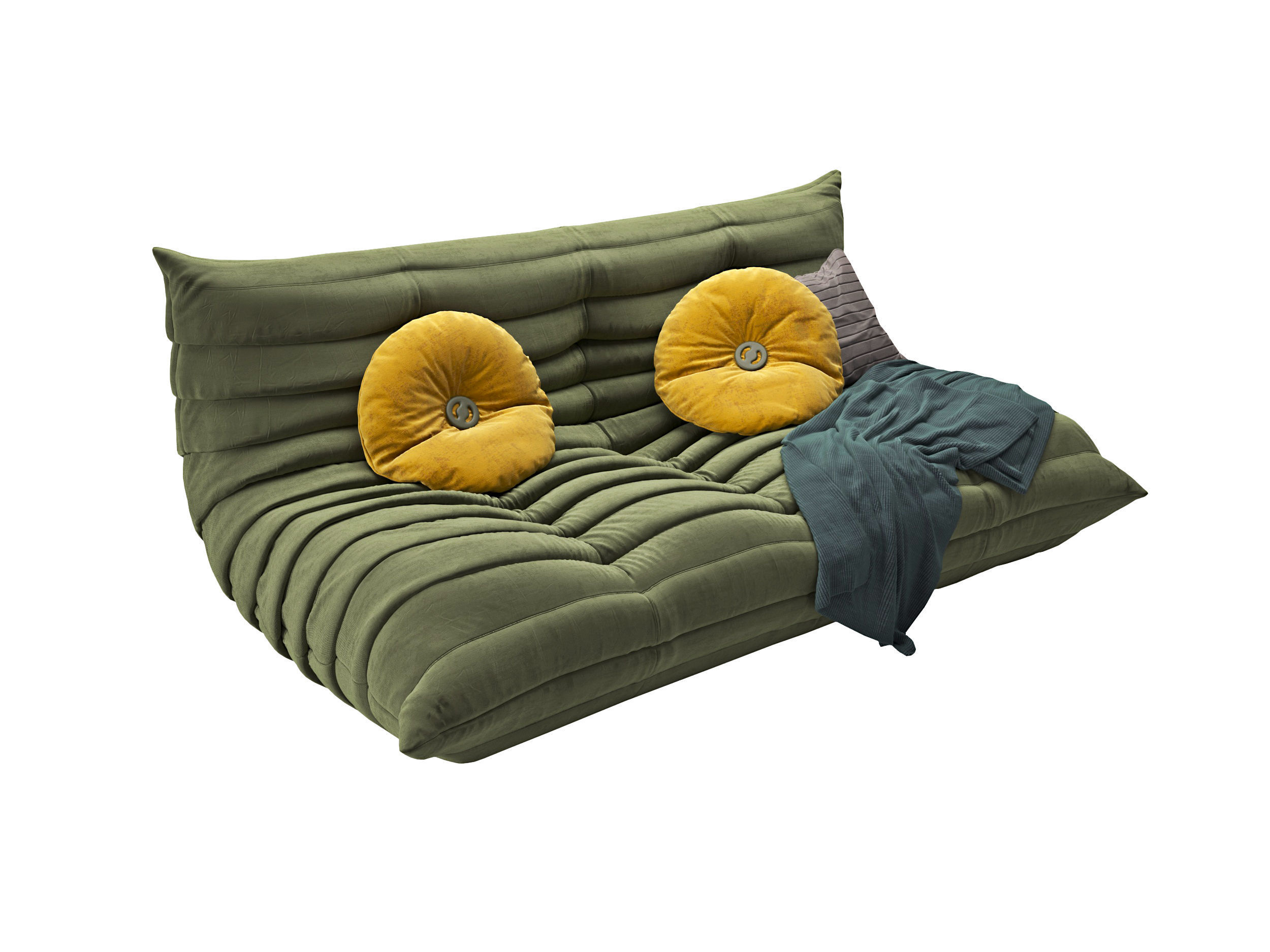 Sofa Velvet Tissue Togo 3D model | CGTrader