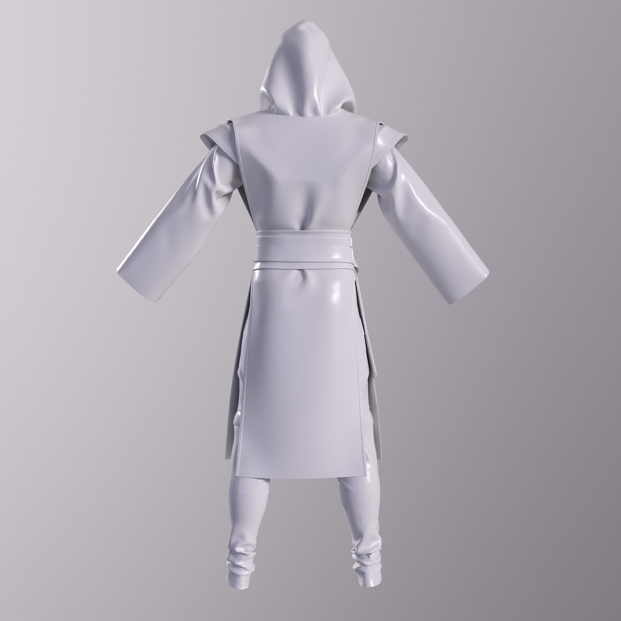 Jedi outfit character clothing 3D model | CGTrader