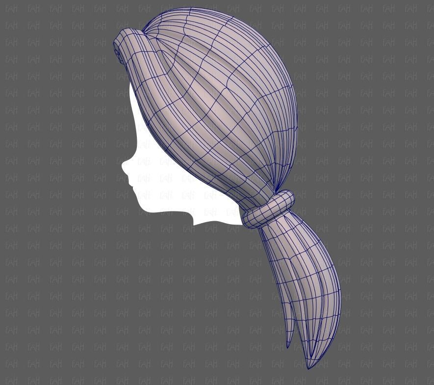 3D model Base Hair for girl V54 VR / AR / low-poly | CGTrader